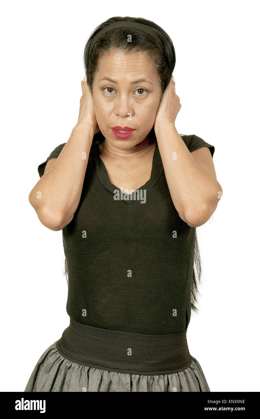 Woman in shock Stock Photo - Alamy