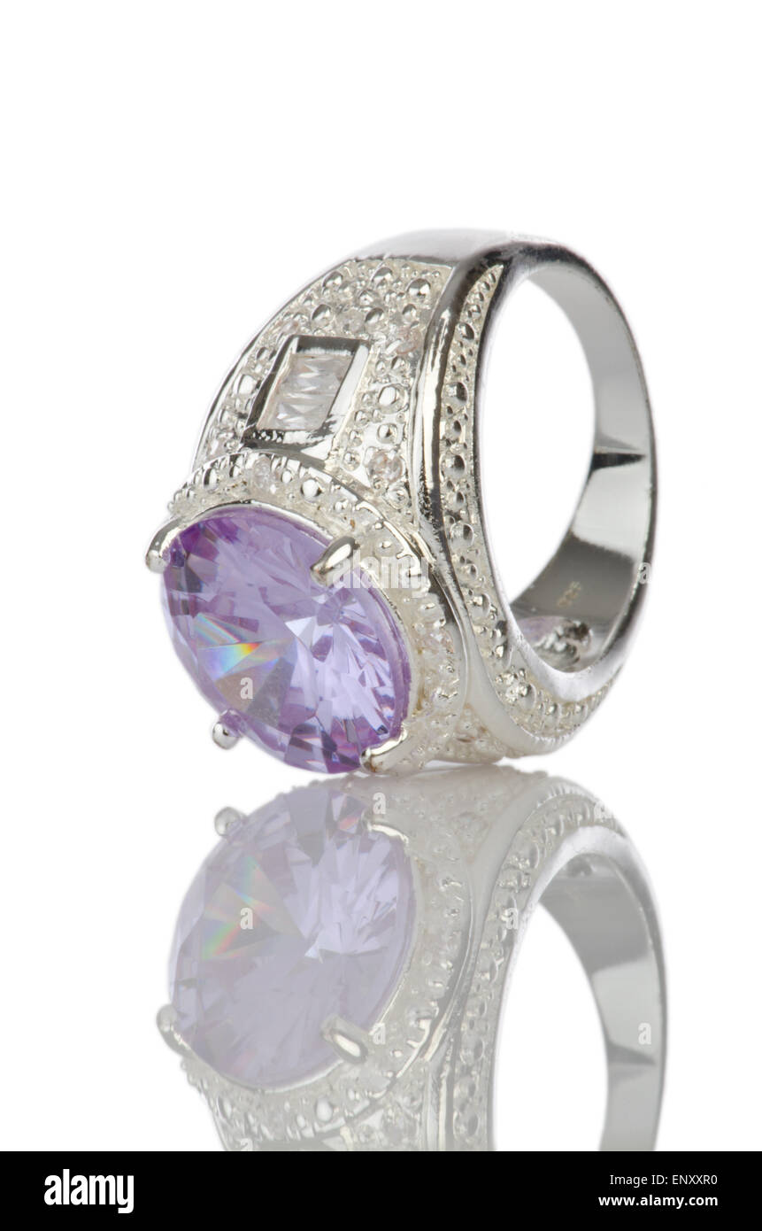 Ring isolated on white background Stock Photo - Alamy