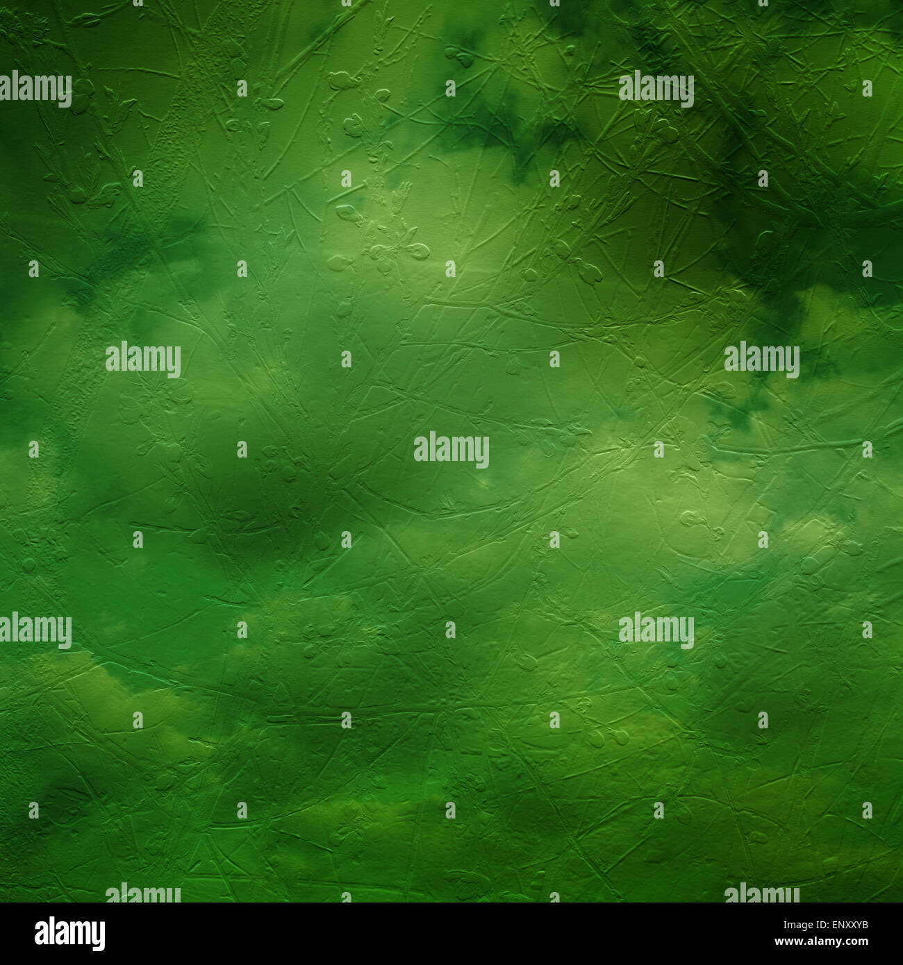 Grunge green background with ancient ornament Stock Photo - Alamy