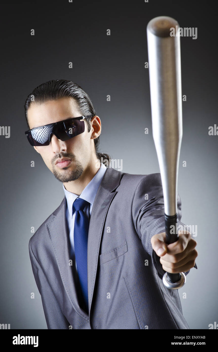 Angry businessman baseball bat hi-res stock photography and images - Alamy