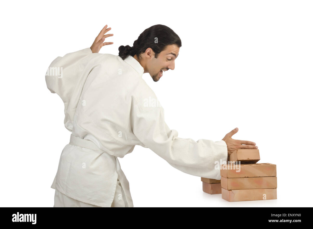 Breaking brick, karate hi-res stock photography and images - Alamy