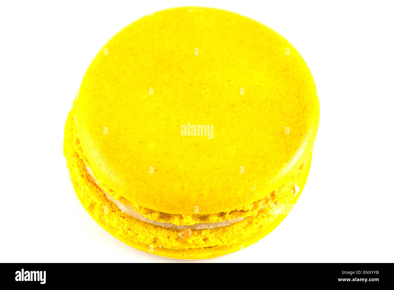yellow macaron, isolated on white, Thai Stock Photo - Alamy