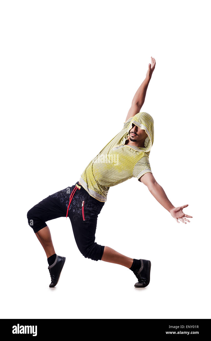 Muscular dancer isolated on white Stock Photo - Alamy