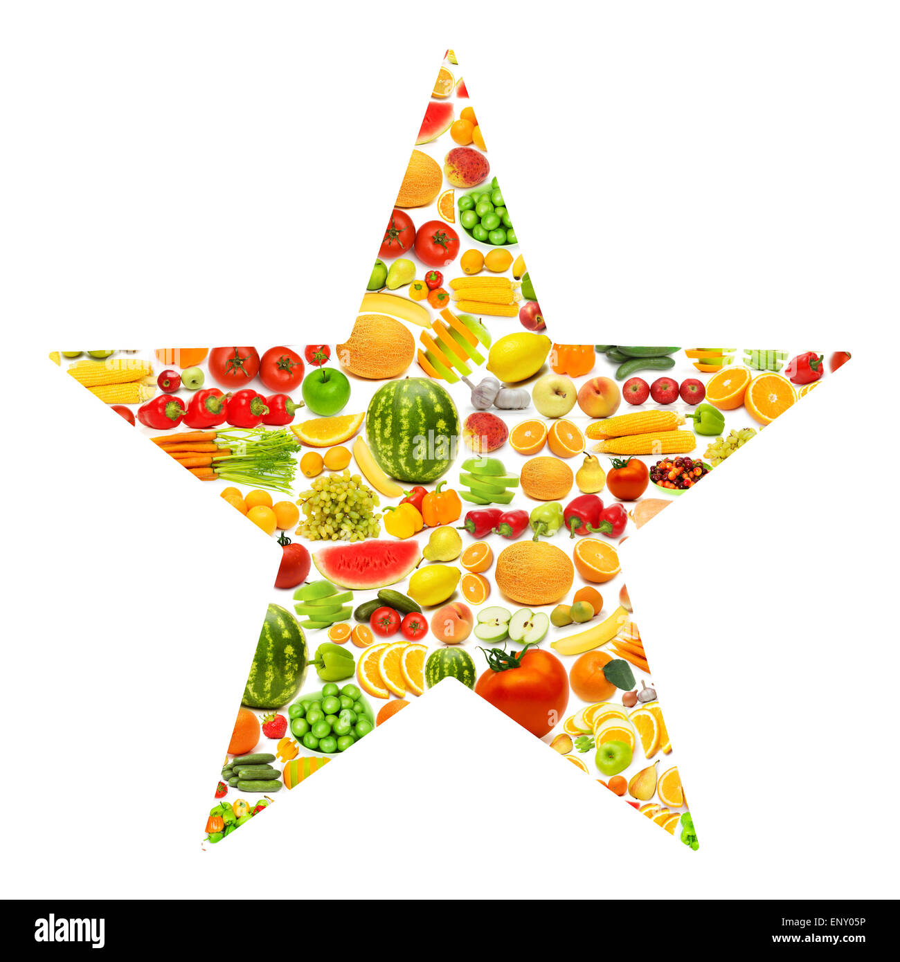 Silhoette made from various fruits and vegetables Stock Photo - Alamy