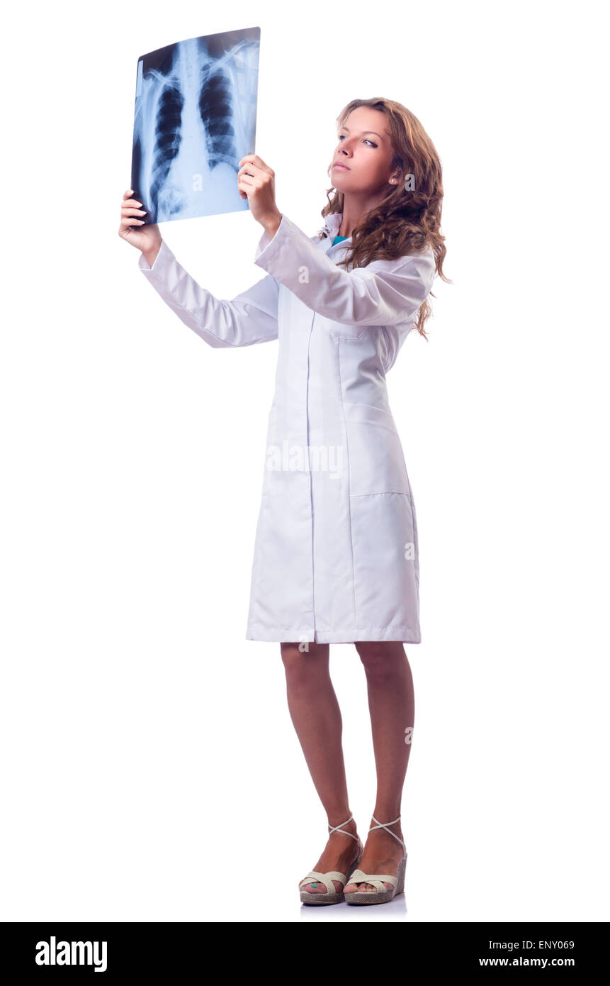 Female doctor with x-ray scan Stock Photo - Alamy