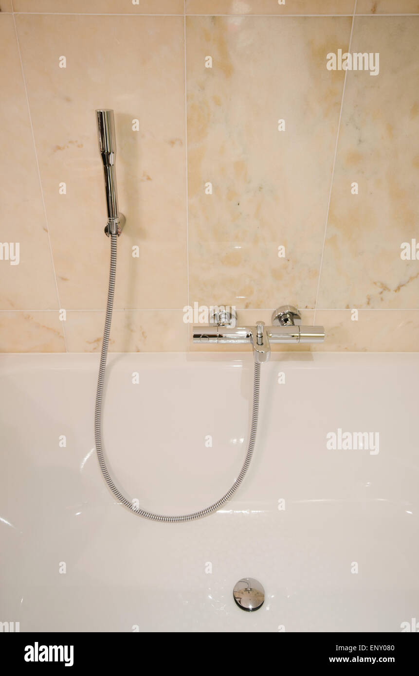 Interior of bathroom with shower Stock Photo - Alamy