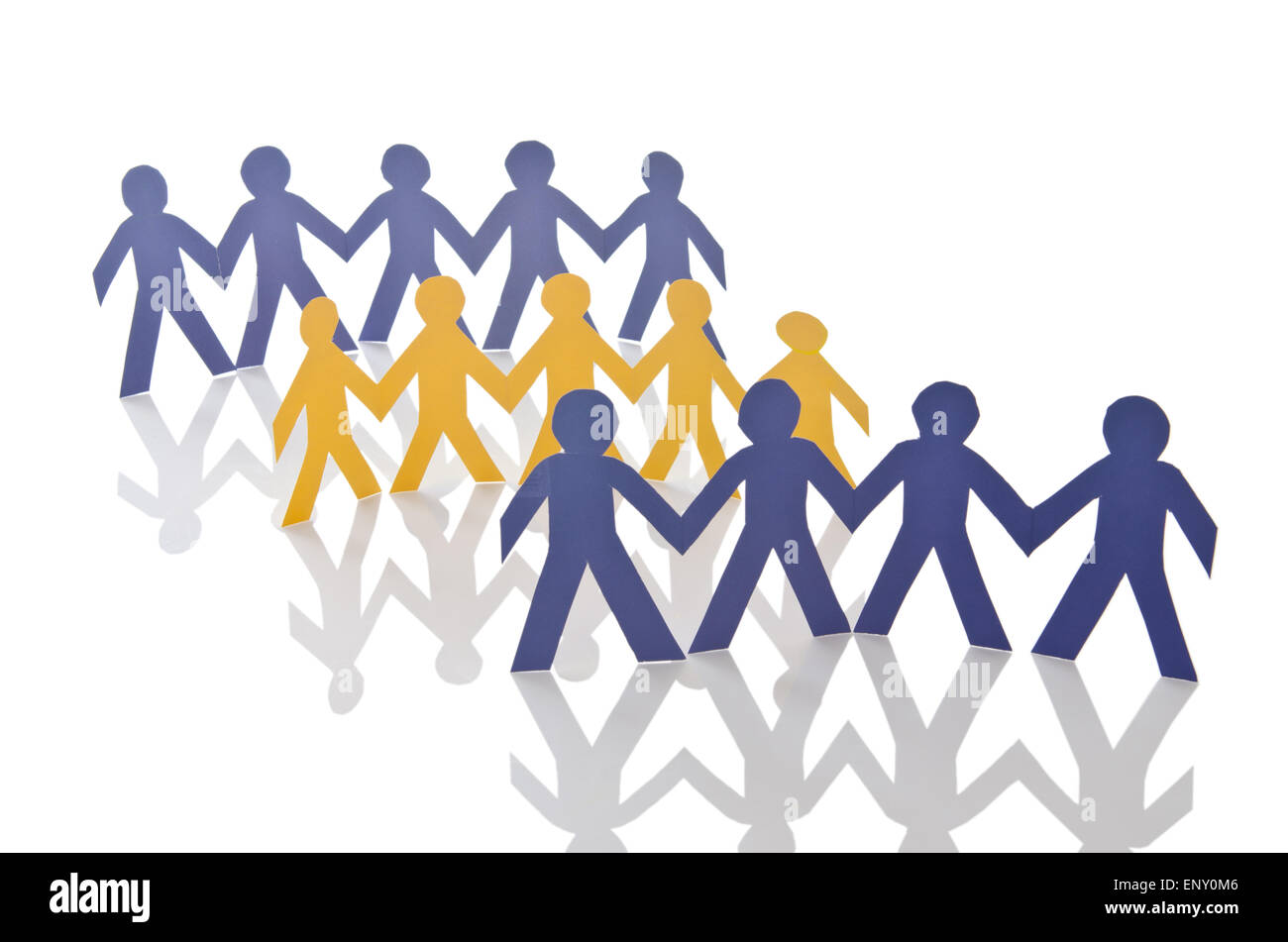 Teamwork concept with paper cut people Stock Photo - Alamy