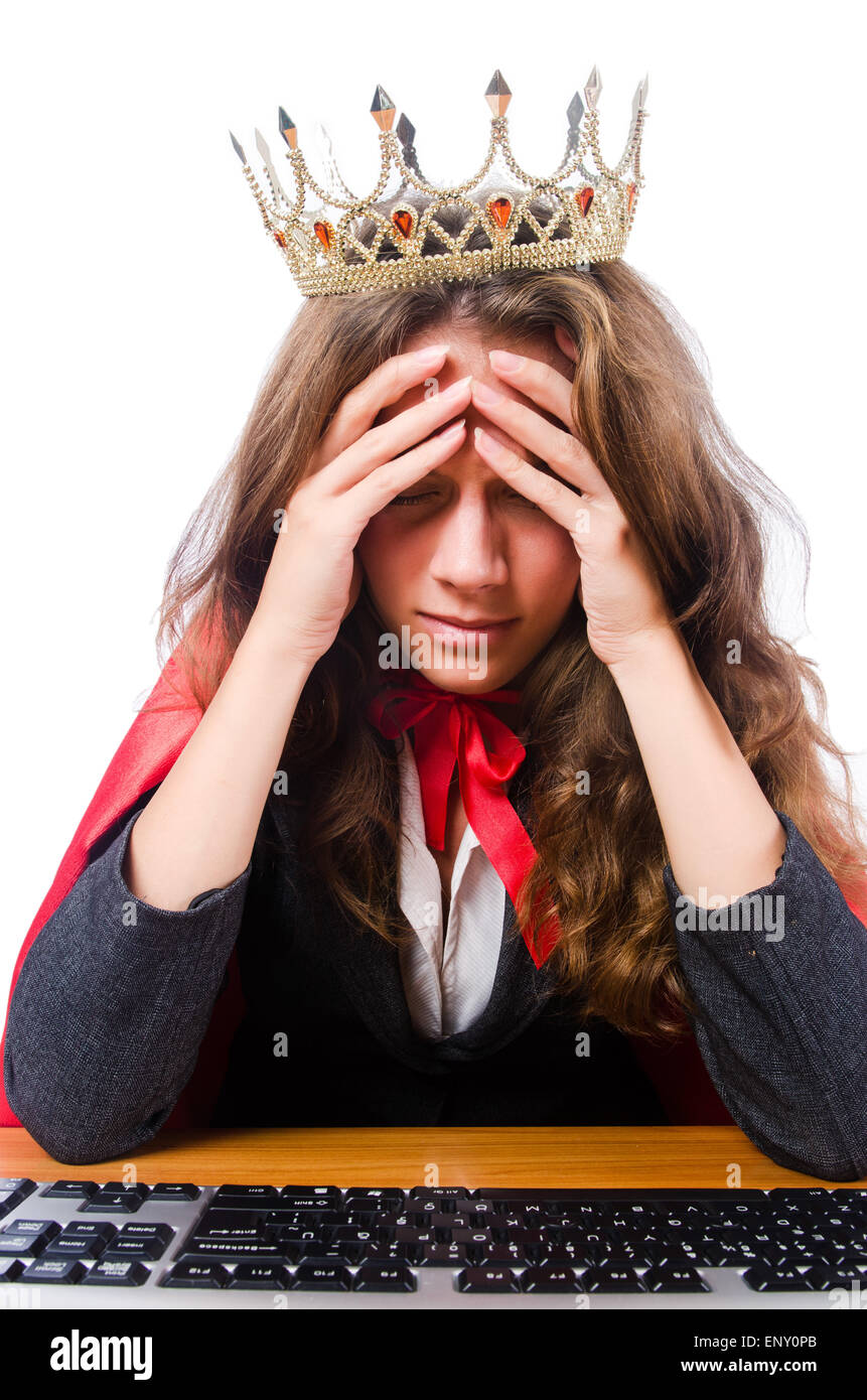 Office queen isolated on the white Stock Photo - Alamy