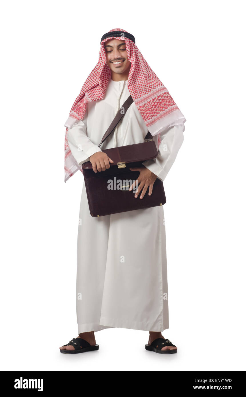Diversity concept with arab on white Stock Photo - Alamy