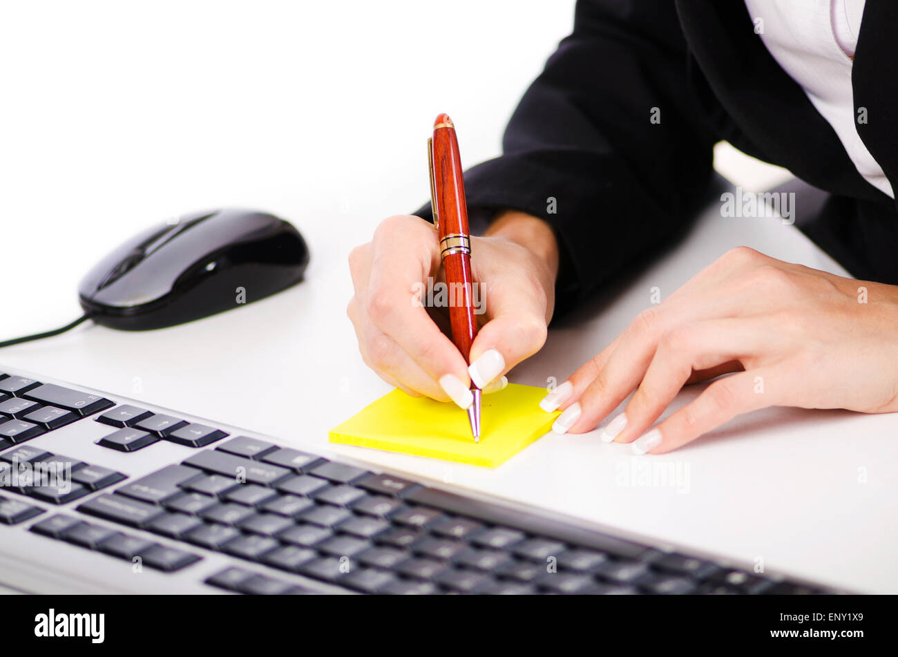 Hands working on the keyboard Stock Photo - Alamy