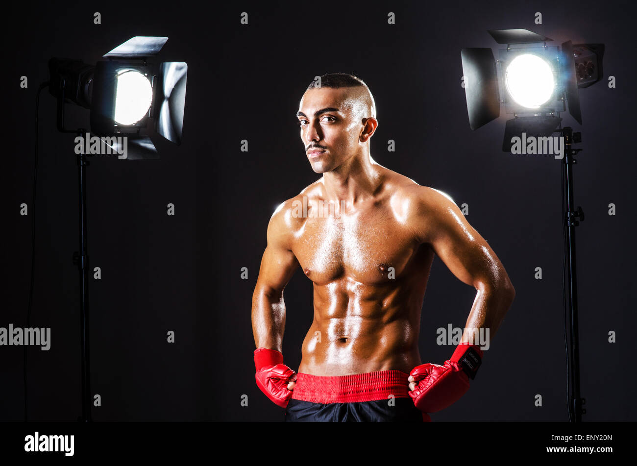 Boxer fighter man lights hi-res stock photography and images - Alamy