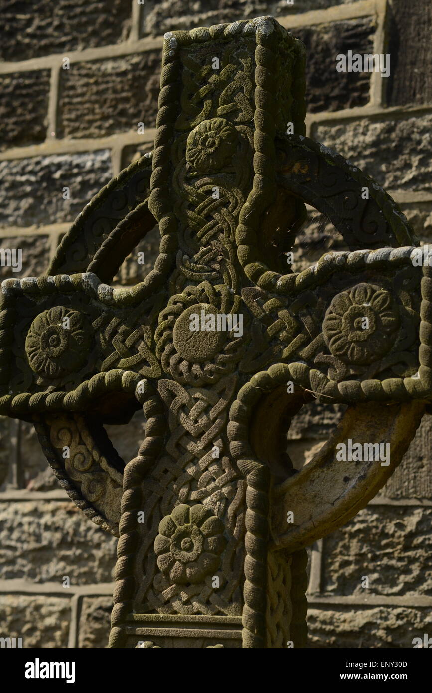 A view of the wonderful church at Addingham, West Yorkshire with the ...
