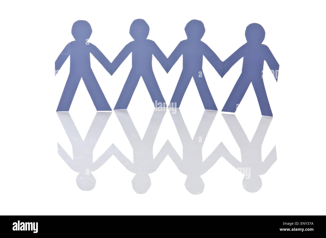 Teamwork concept with paper cut people Stock Photo - Alamy