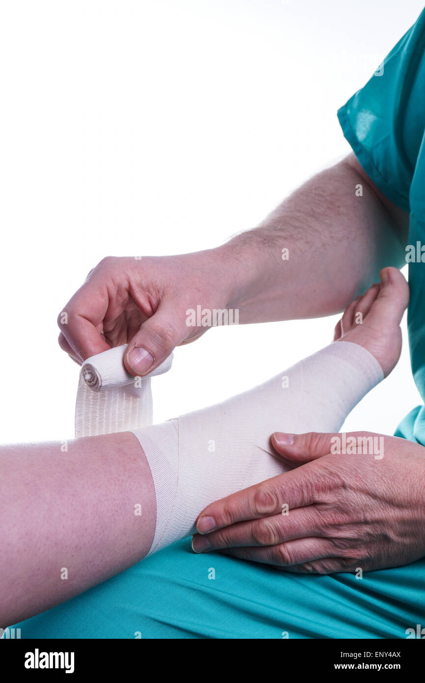 Sprained Ankle Bandage High Resolution Stock Photography and Images - Alamy