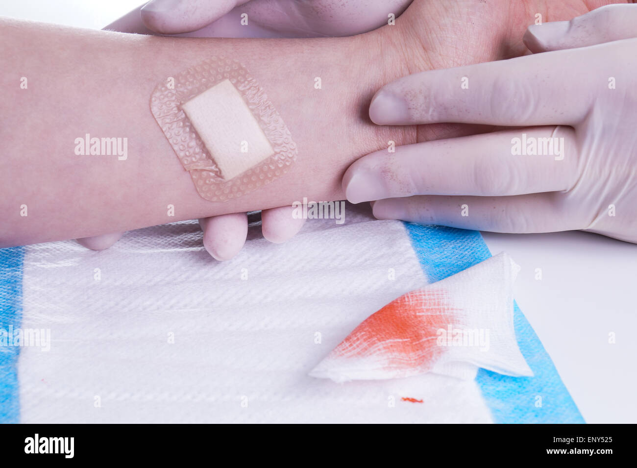 Hand blood bandage hi-res stock photography and images - Alamy