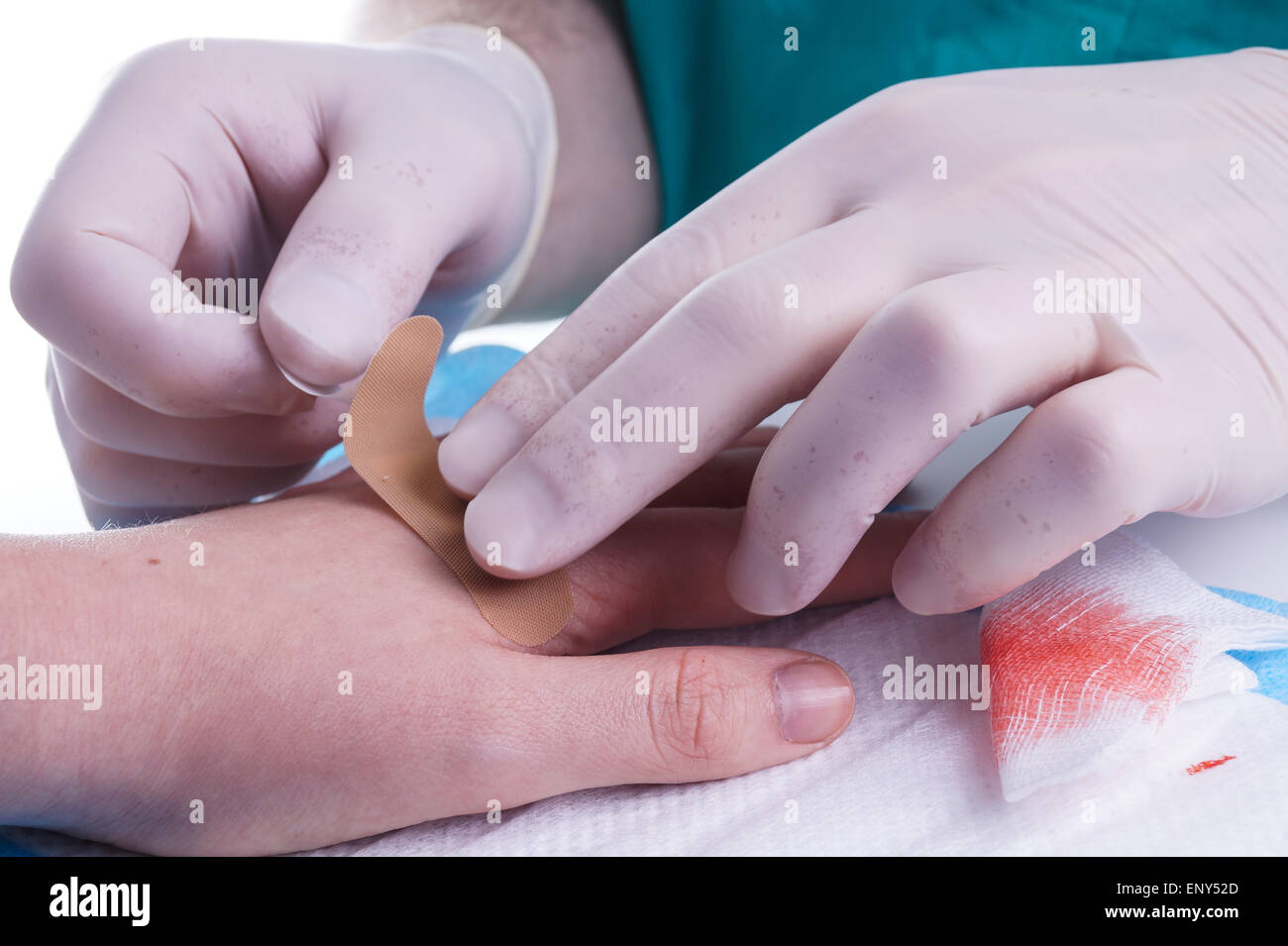 Hand blood bandage hi-res stock photography and images - Alamy