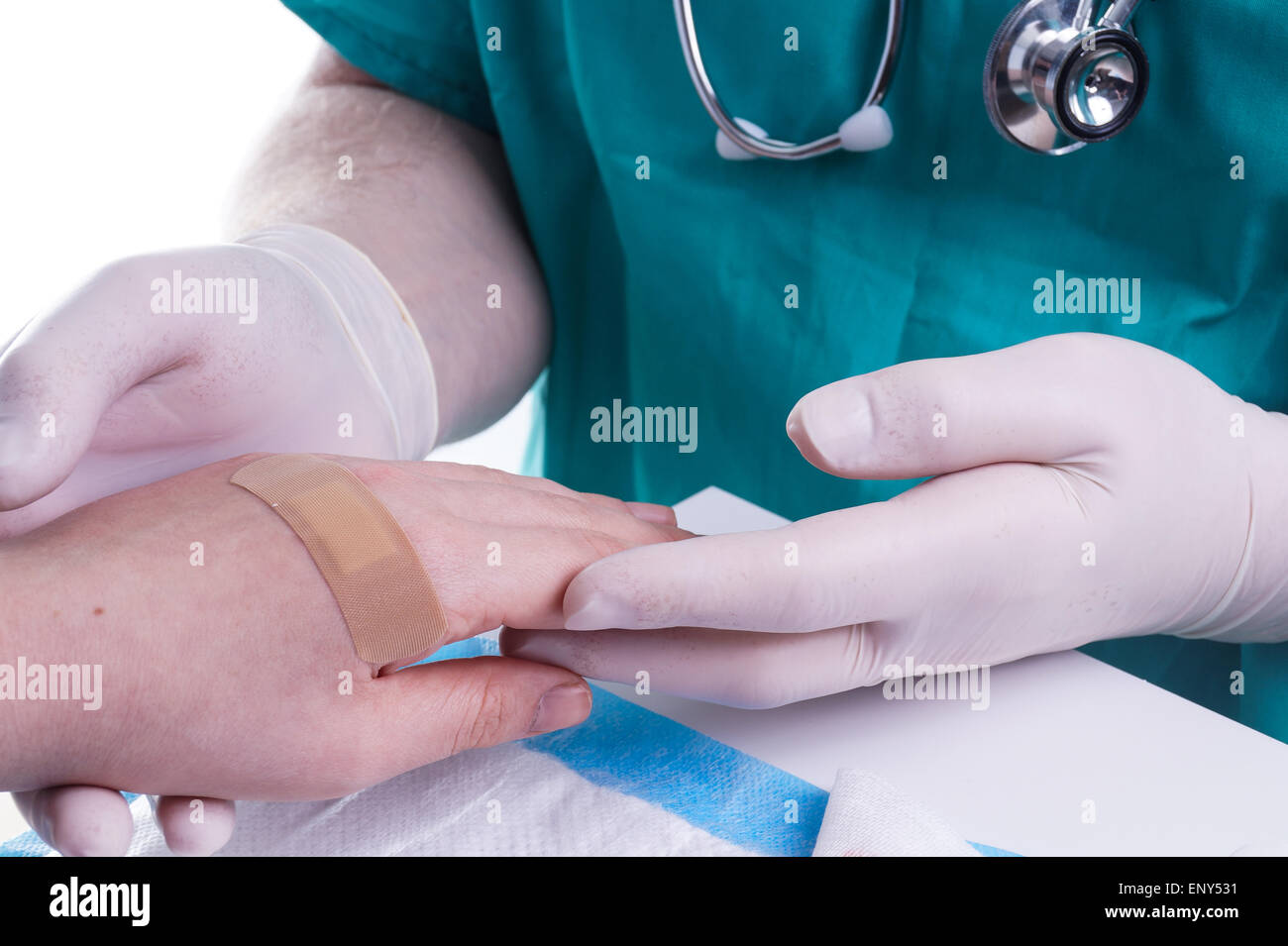 Hand blood bandage hi-res stock photography and images - Alamy