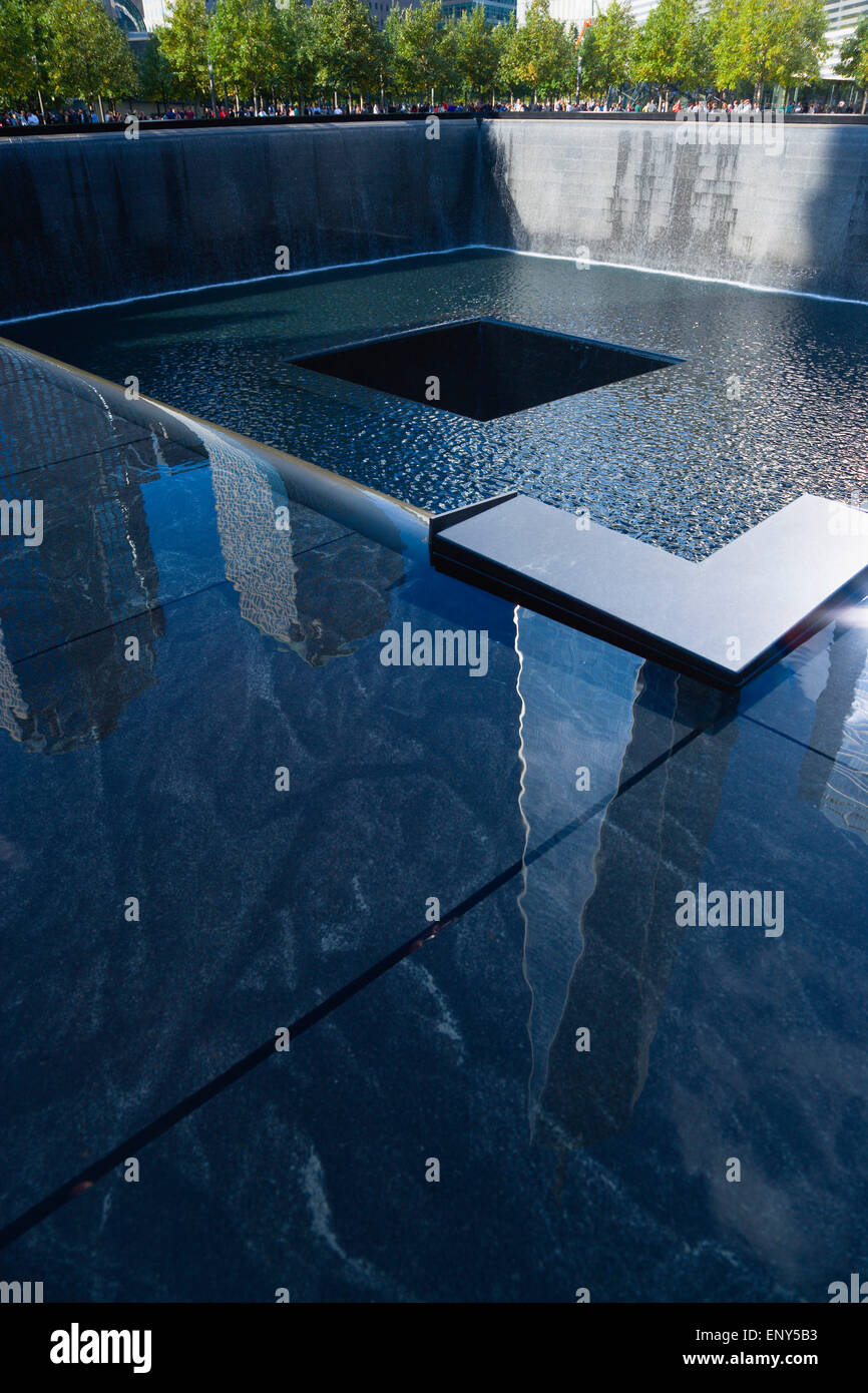 USA, New York, Manhattan, the south pool of the World Trade Center 9/11 ...