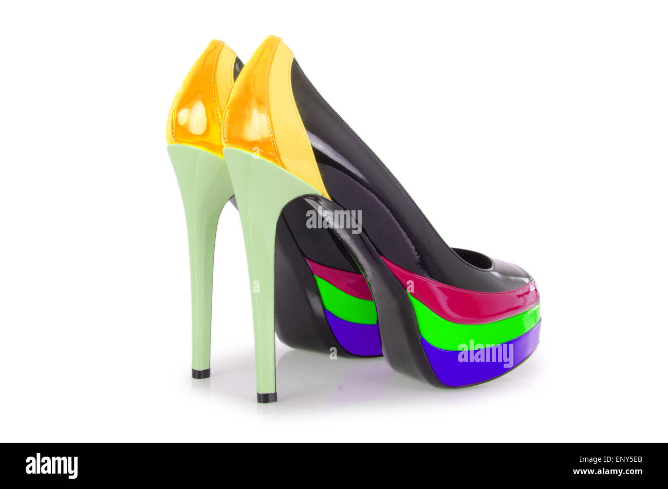 Woman shoes isolated on white Stock Photo - Alamy