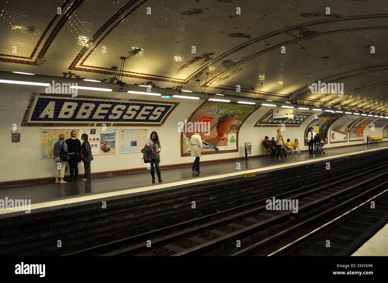 Paris, Montmartre, Abbesses subway stop Stock Photo - Alamy