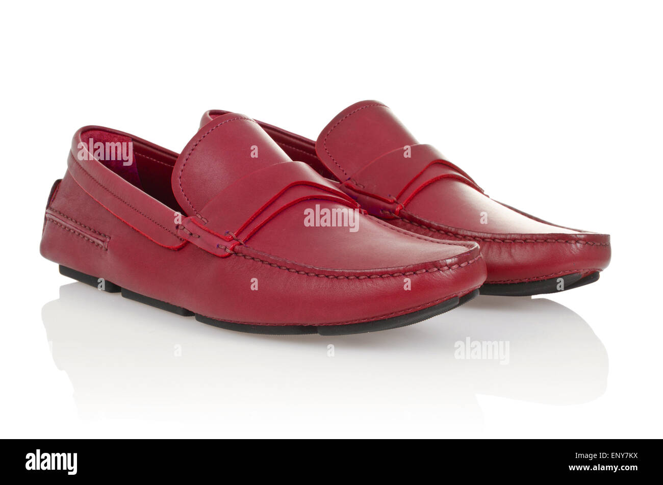 Male shoes isolated on white Stock Photo - Alamy