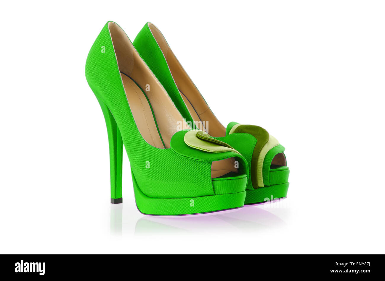 Woman shoes isolated on white Stock Photo - Alamy