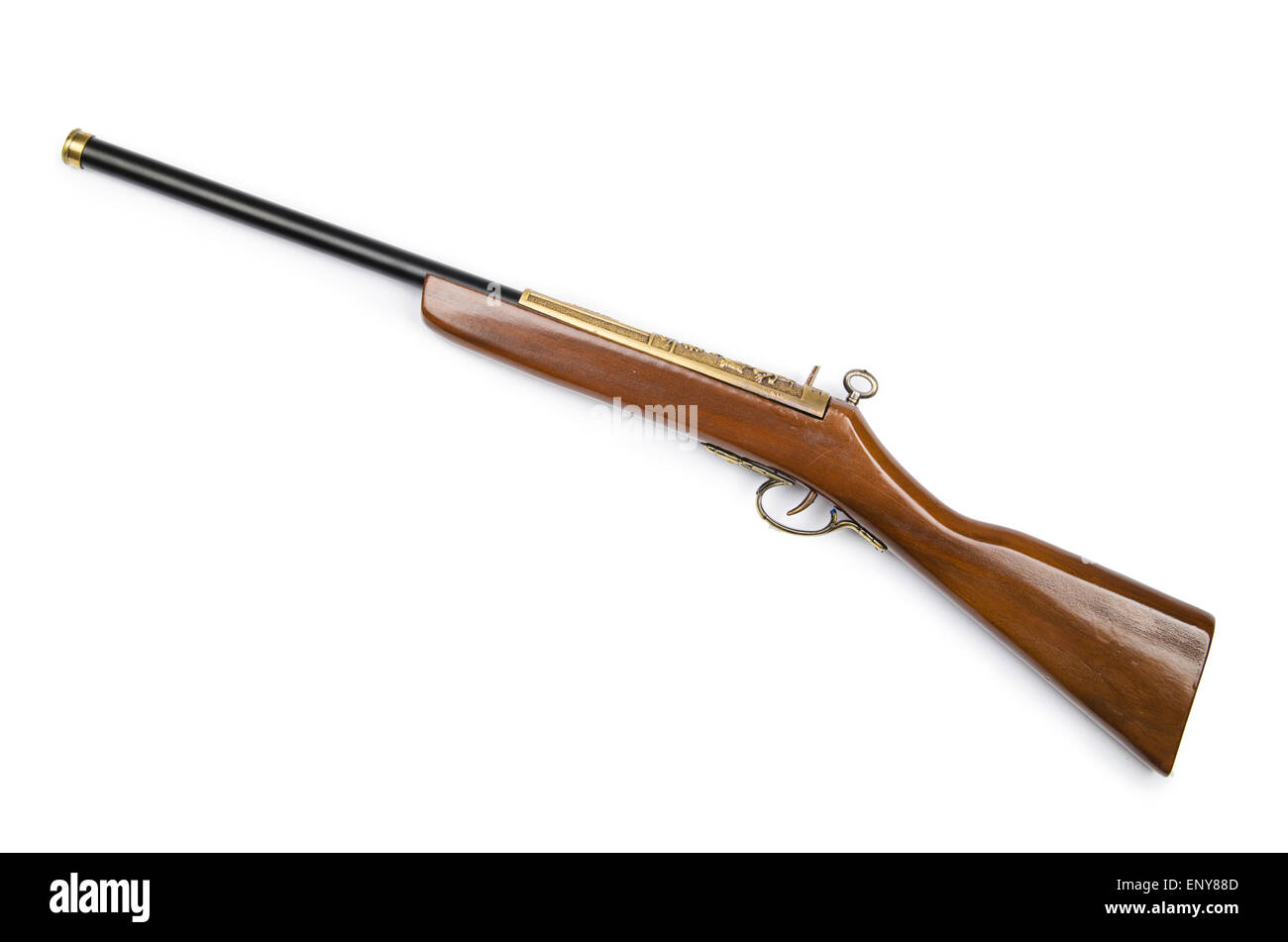 Old hunter rifle isolated on white Stock Photo - Alamy