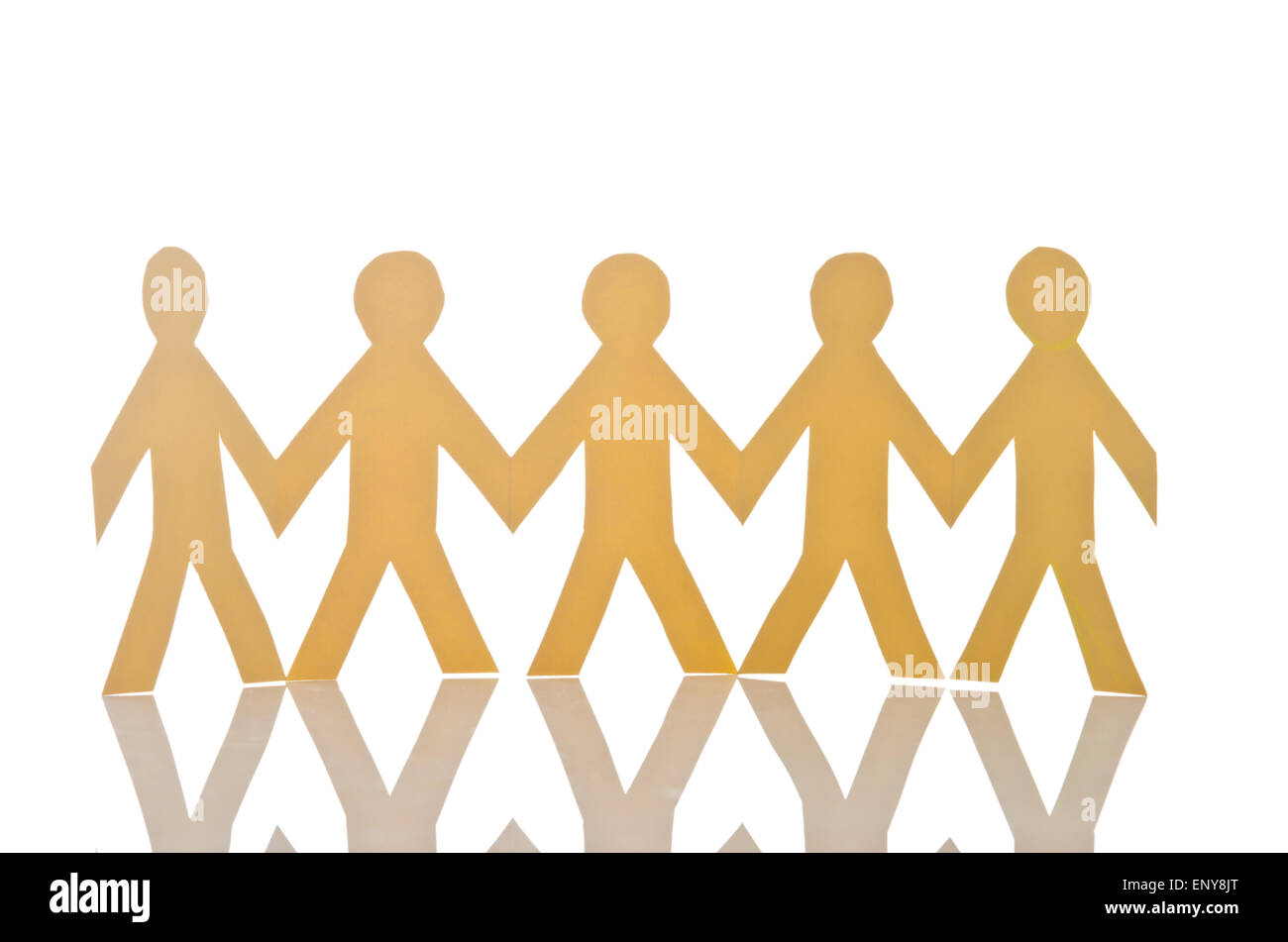 Teamwork concept with paper cut people Stock Photo - Alamy