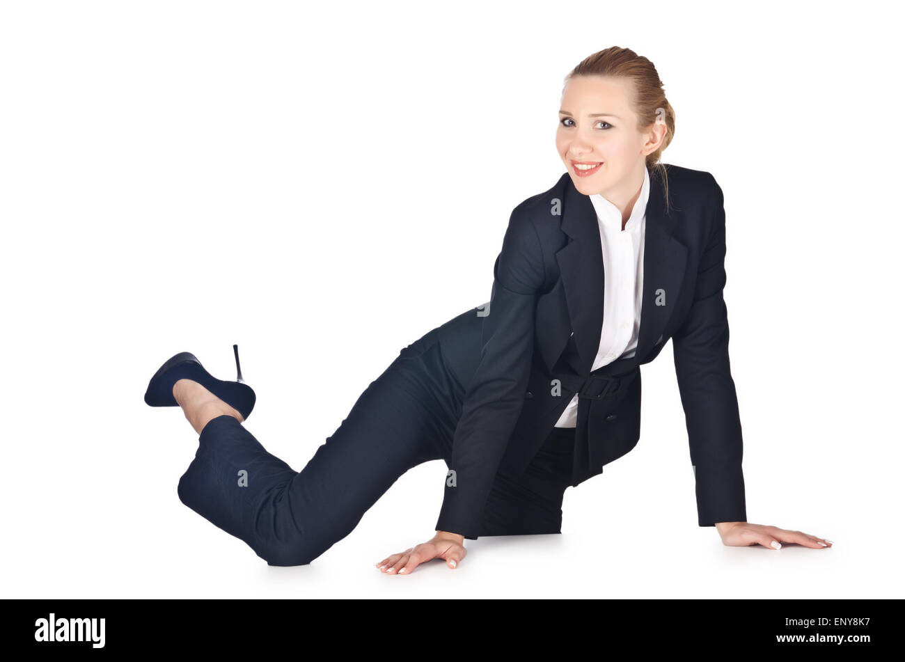 Person sitting on wall Cut Out Stock Images & Pictures - Alamy