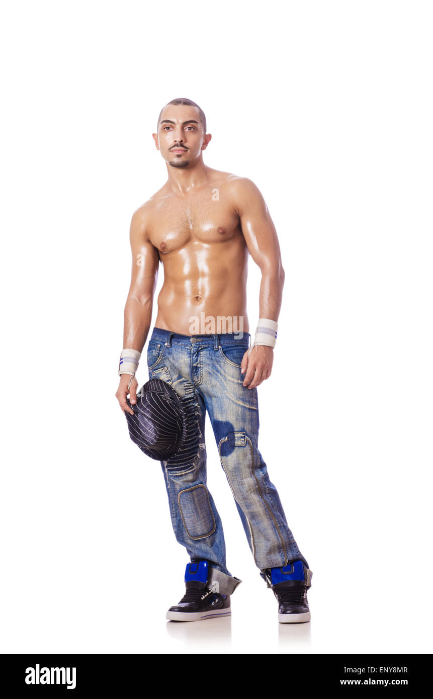 Dancer dancing dances isolated on white Stock Photo - Alamy