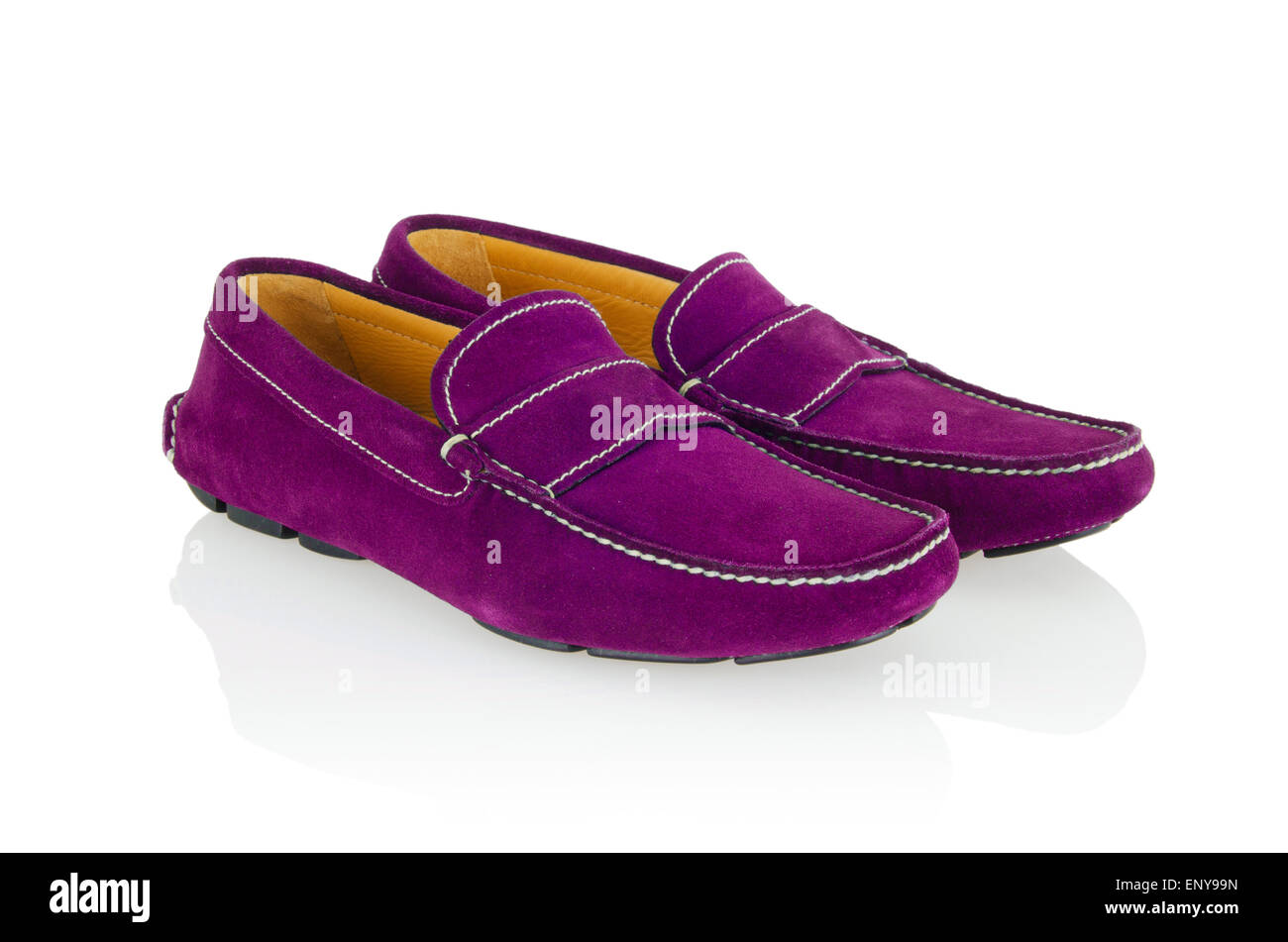 Male shoes isolated on white Stock Photo - Alamy