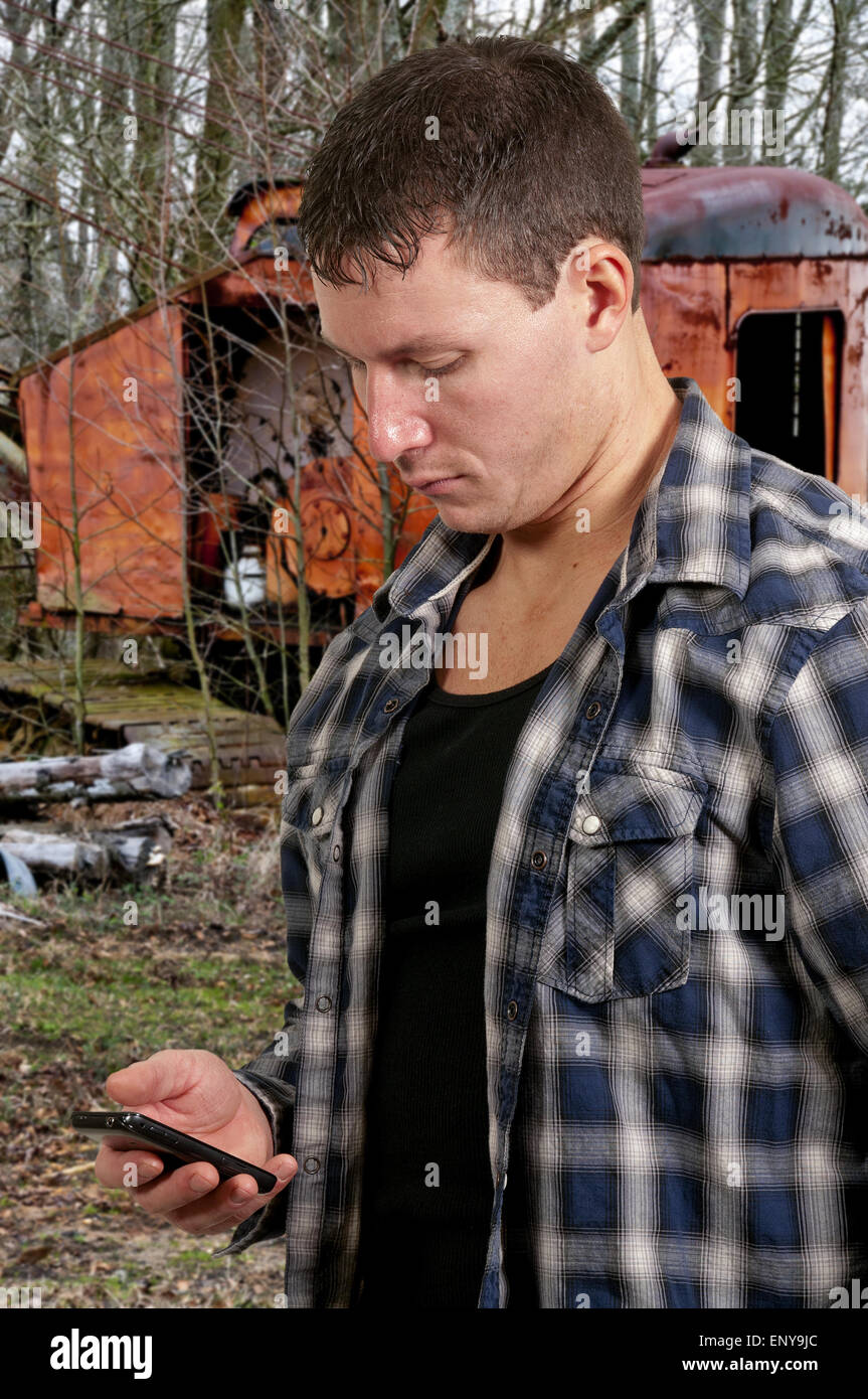 Men texting hi-res stock photography and images - Alamy