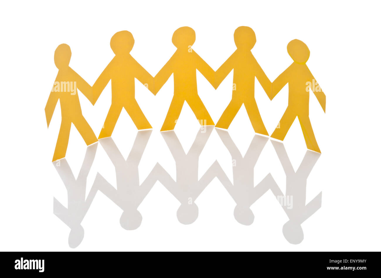 Teamwork concept with paper cut people Stock Photo - Alamy