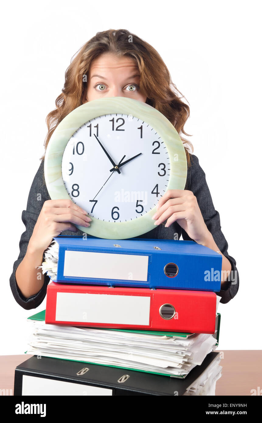 Busy woman worker in the office Stock Photo - Alamy