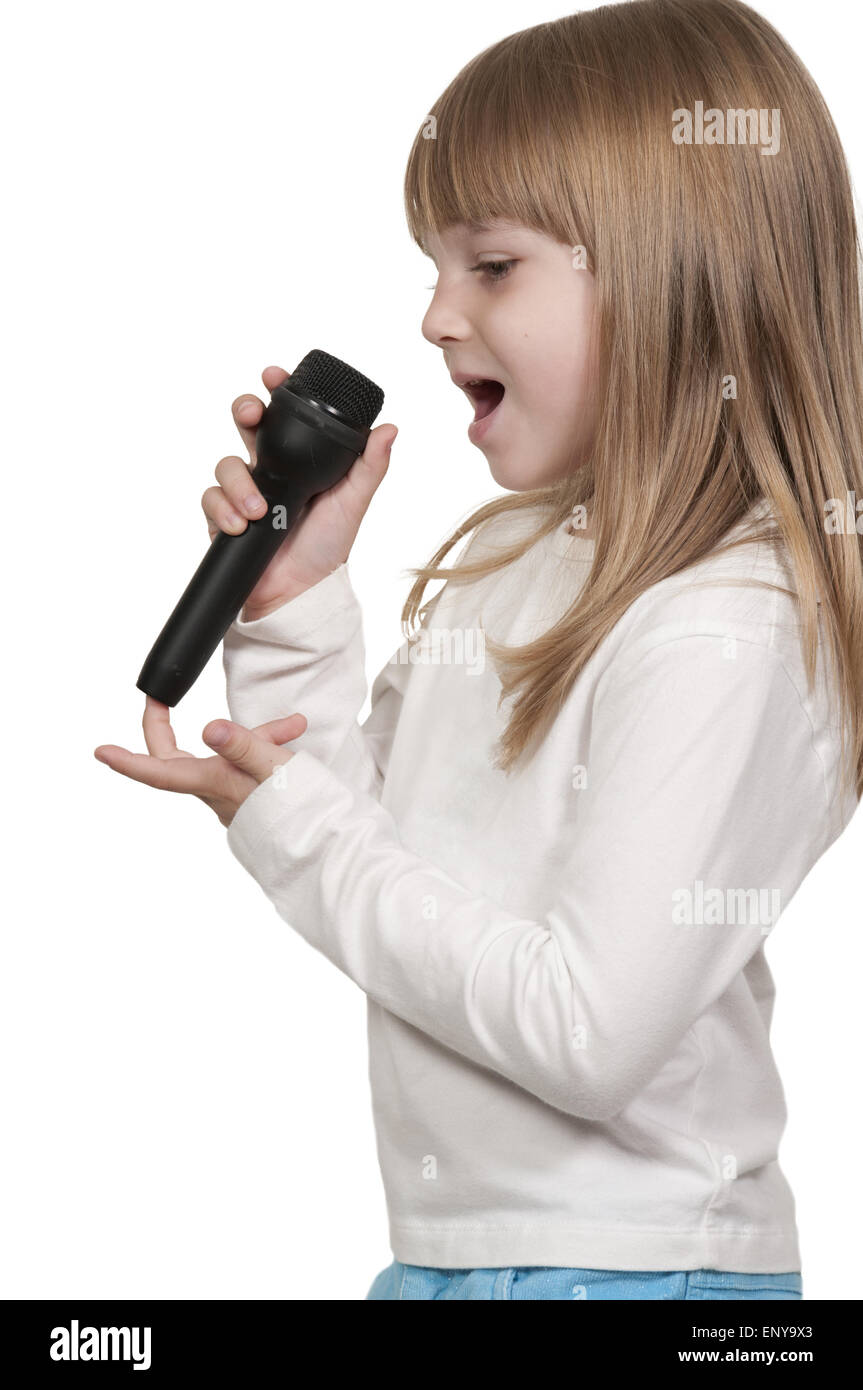 Female kids children singer hi-res stock photography and images - Alamy