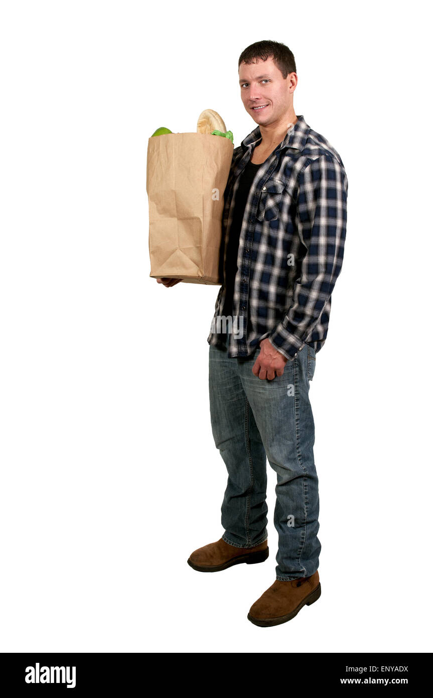 Carrying grocery bag Cut Out Stock Images & Pictures - Alamy