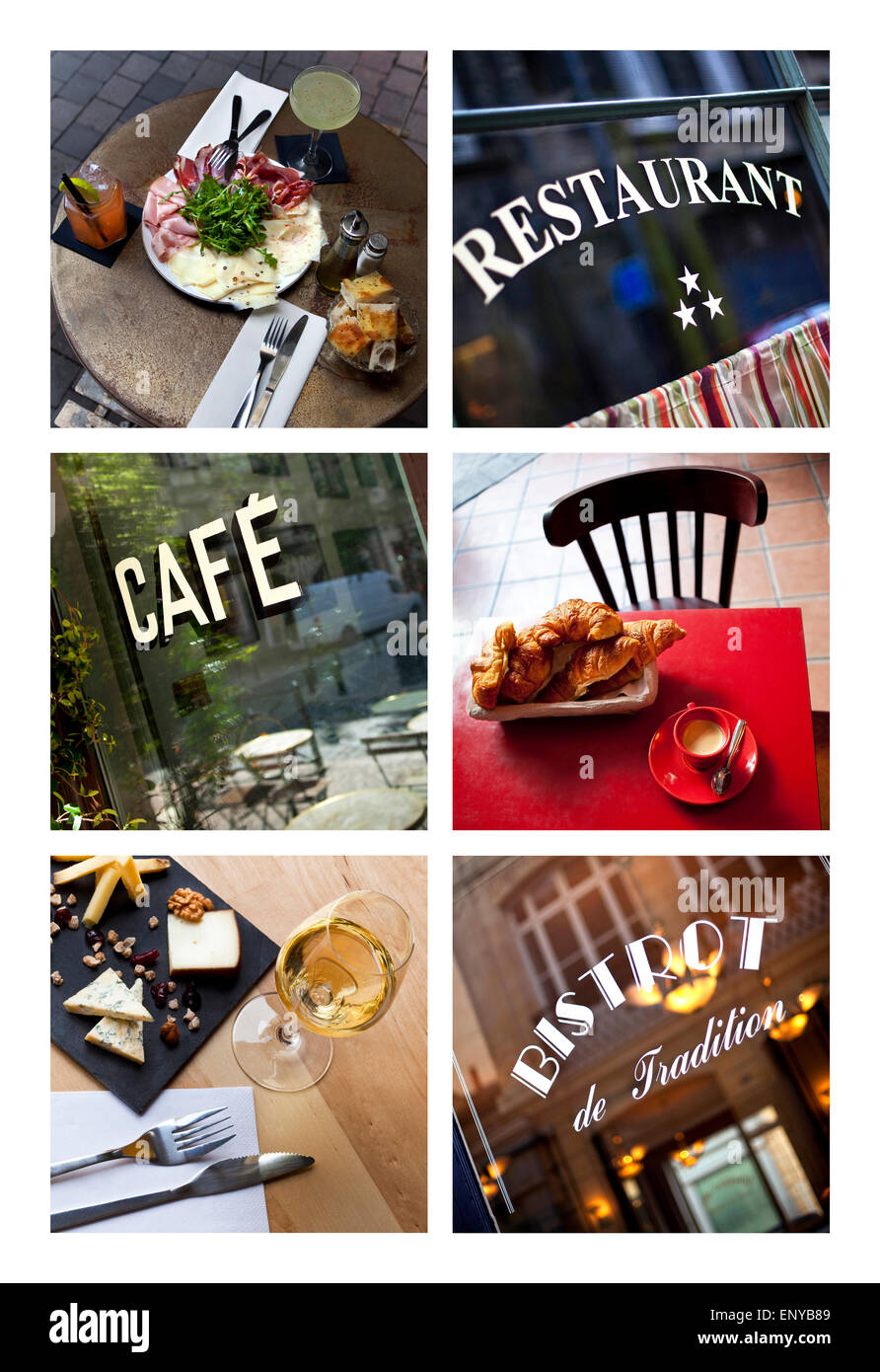 Typical restaurant of paris Cut Out Stock Images & Pictures - Alamy