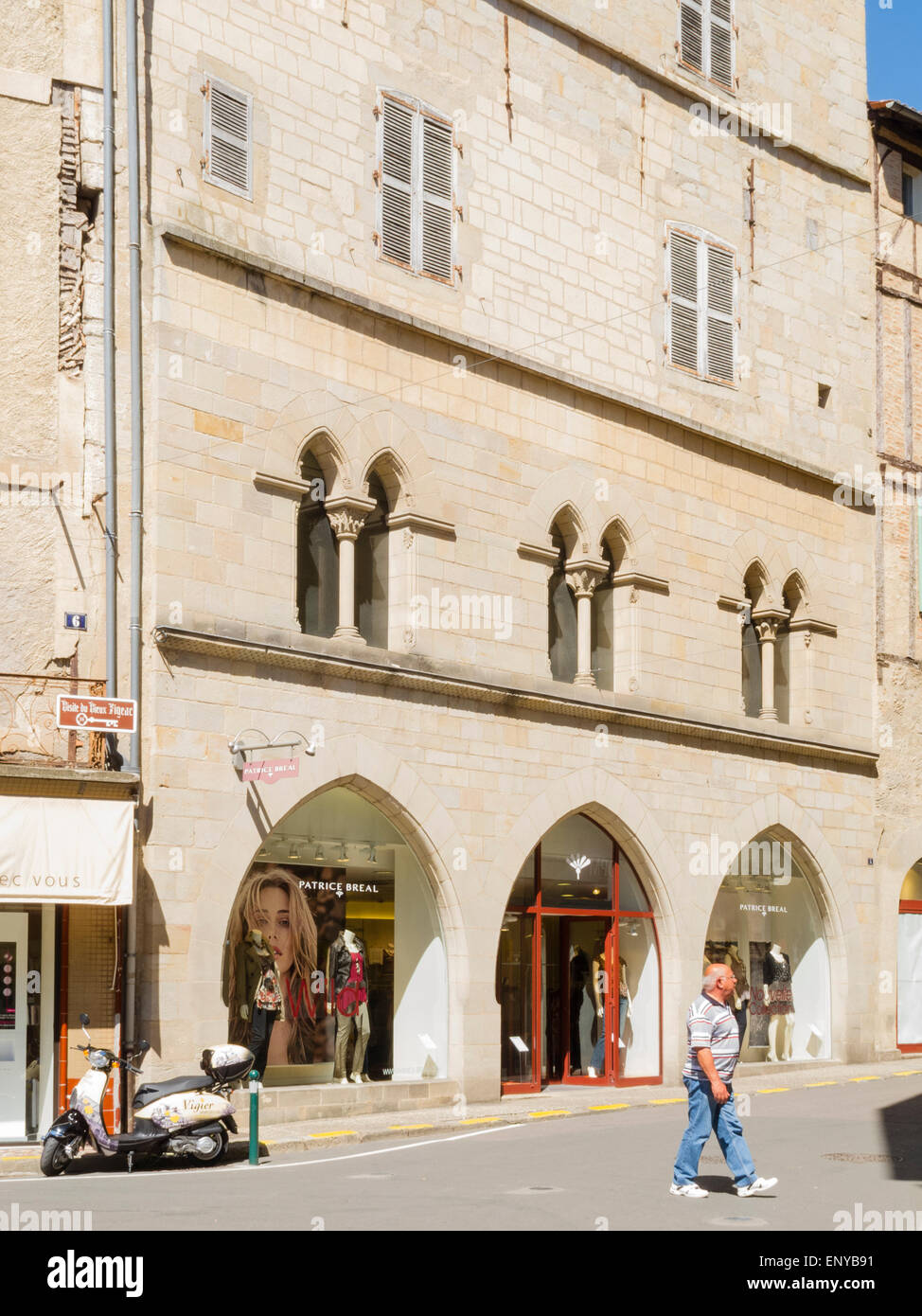 The historical town of Figeac in the Lot region of France is famous for ...