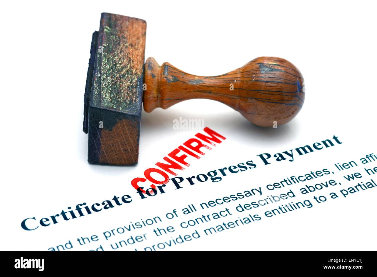 Confirmation of receipt of payment Cut Out Stock Images & Pictures - Alamy