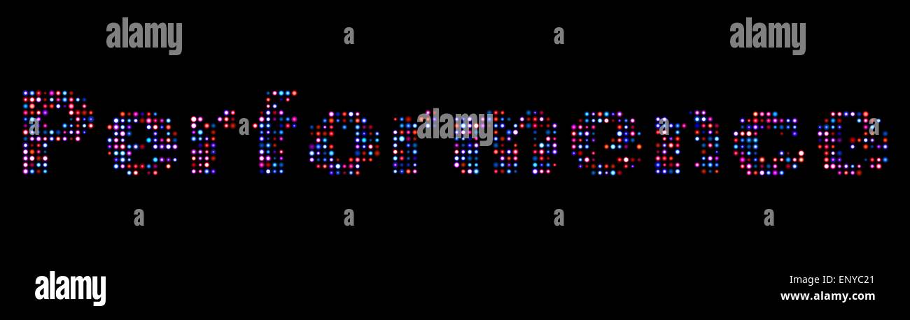 Performance led text Stock Photo - Alamy