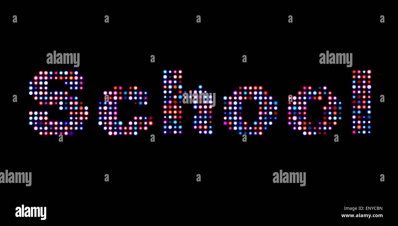 School led text Stock Photo - Alamy