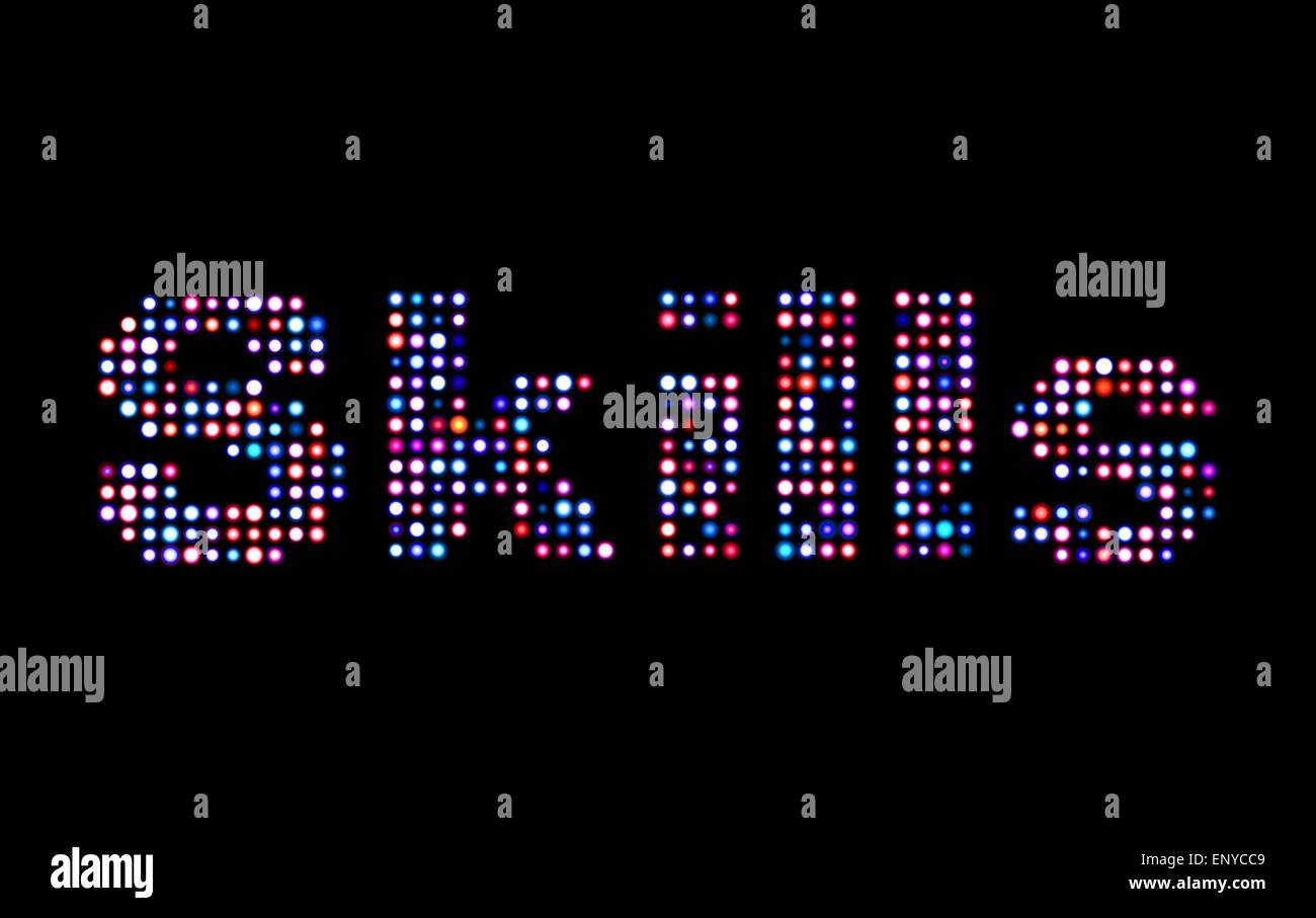 Skills led text Stock Photo - Alamy