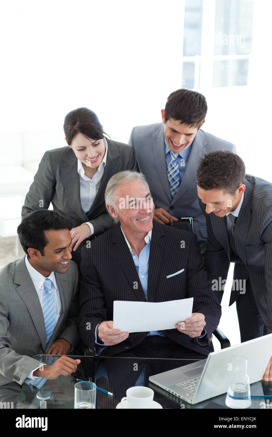 Female manager looking sales report hi-res stock photography and images ...