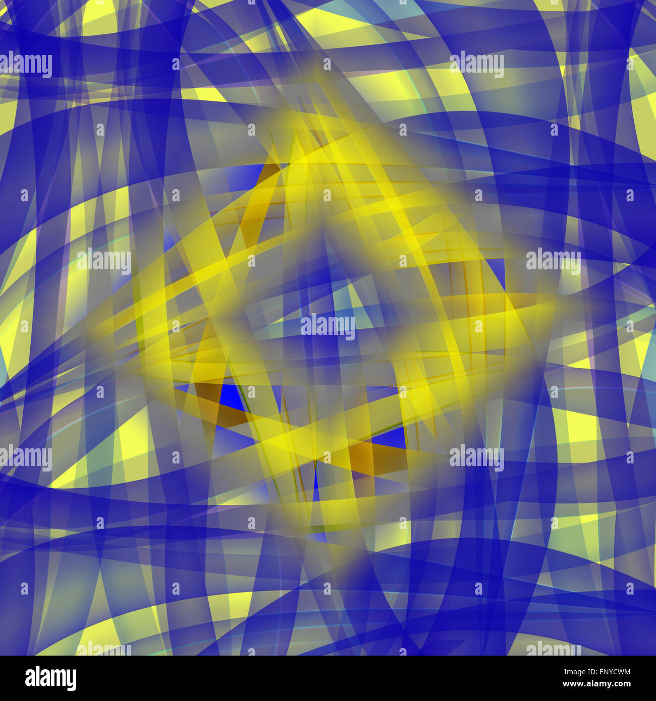 Abstract chaotic pattern with colorful translucent curved lines Stock ...