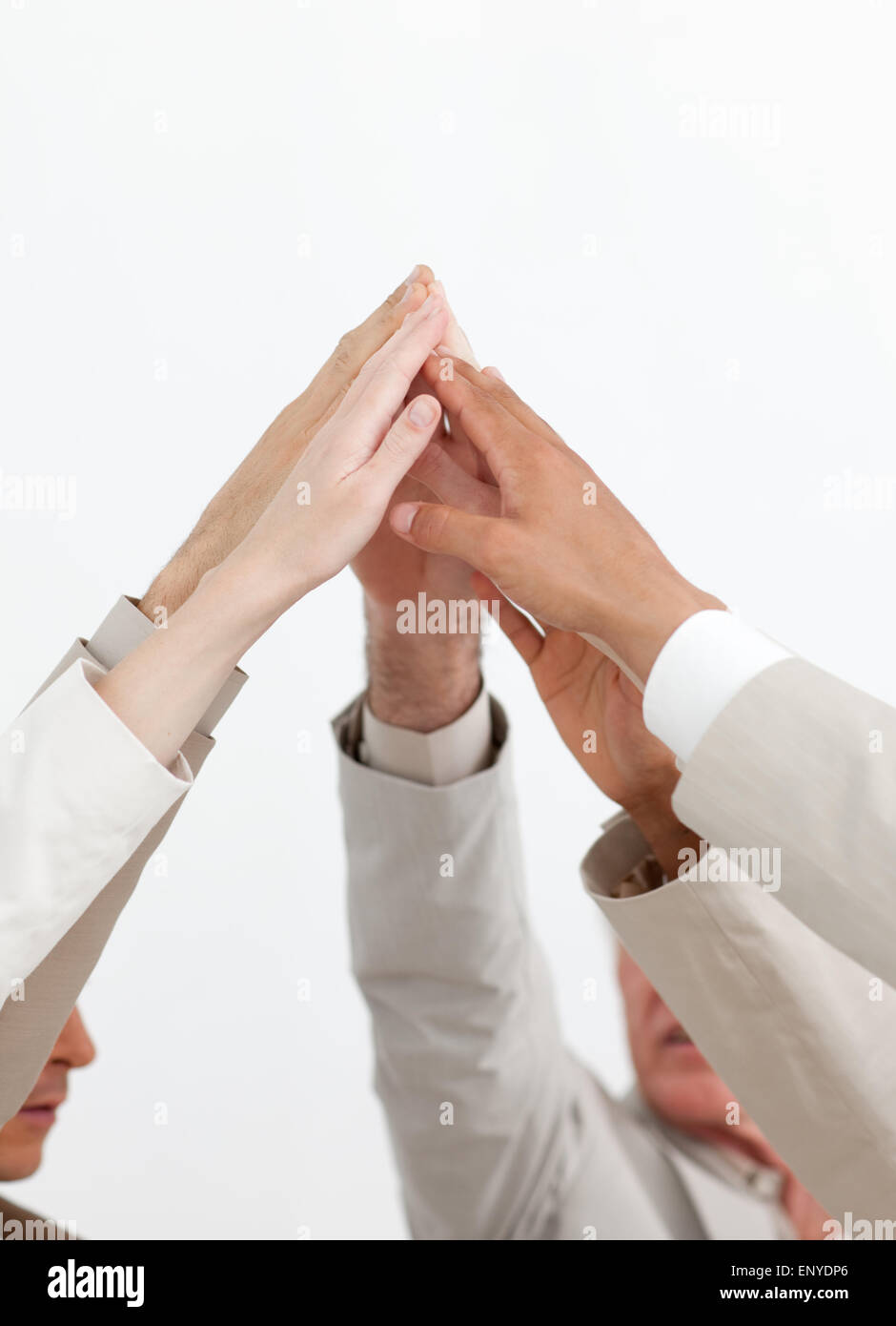 Business people showing teamwork spirit Stock Photo - Alamy