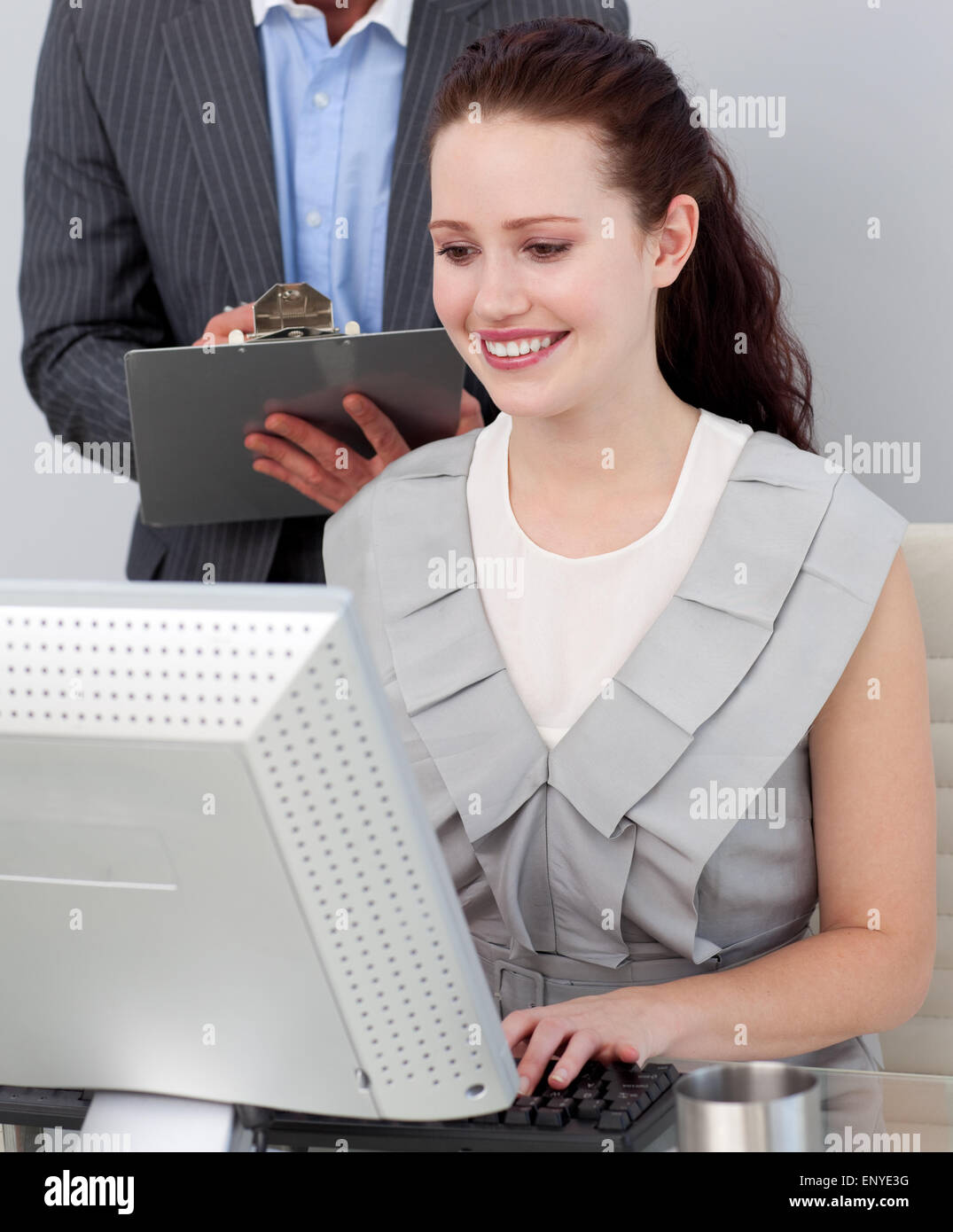 Close up group employees hi-res stock photography and images - Alamy