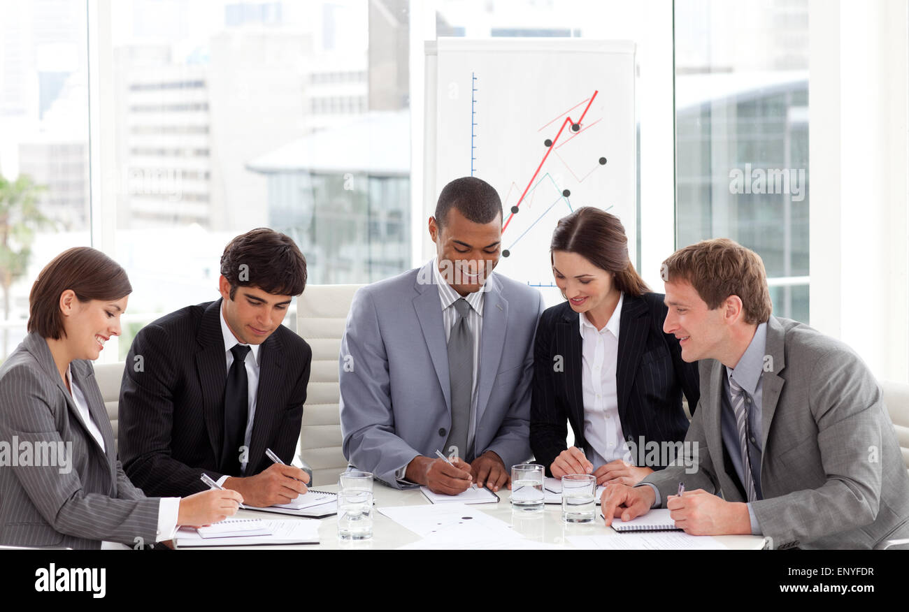 High angle of a diverse business group at a gathering Stock Photo - Alamy