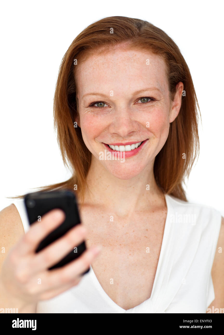 Attractive businesswoman sending a text Stock Photo - Alamy Attractive businesswoman sending a text Stock Photo - Alamy