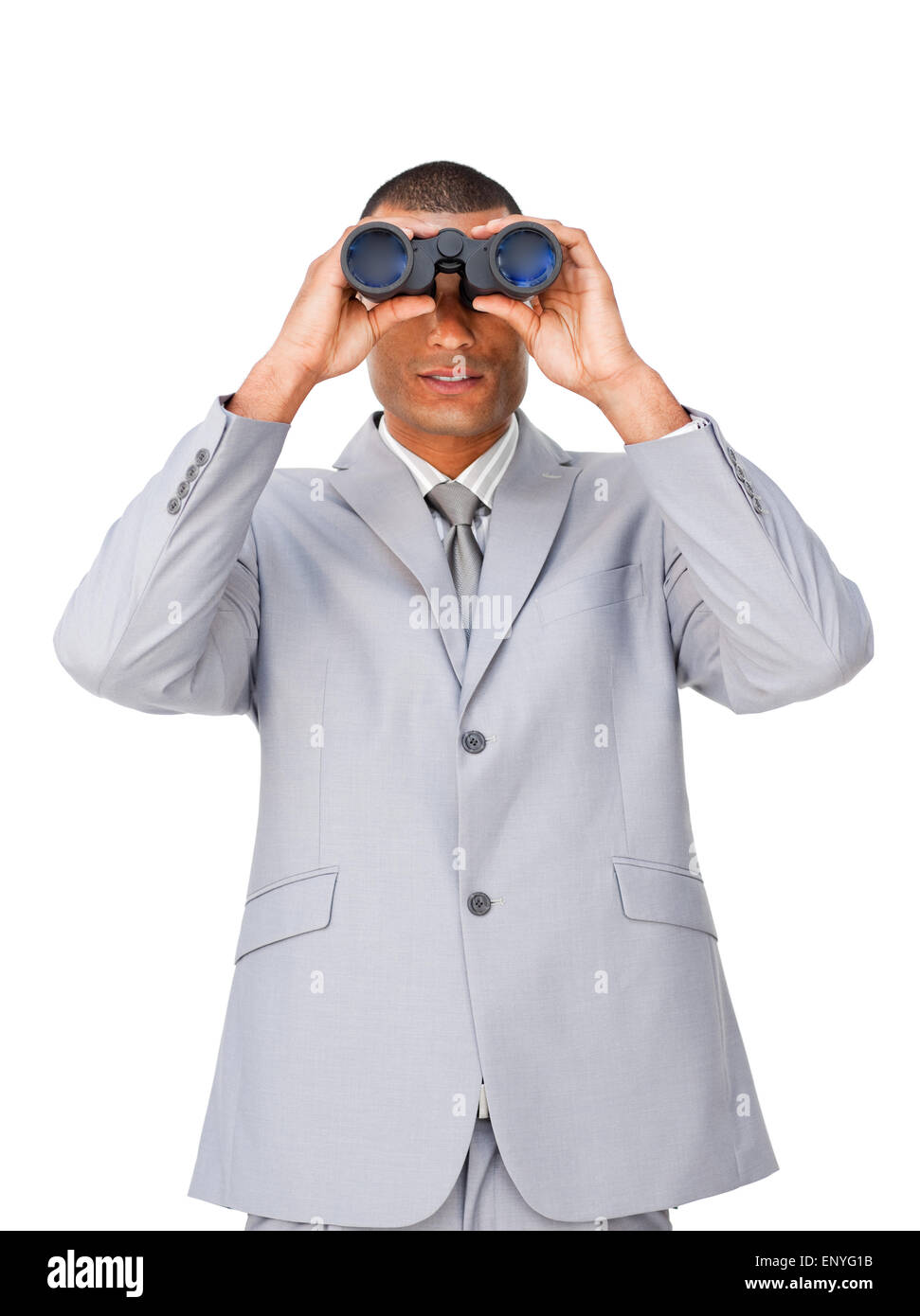Human using binoculars hi-res stock photography and images - Alamy
