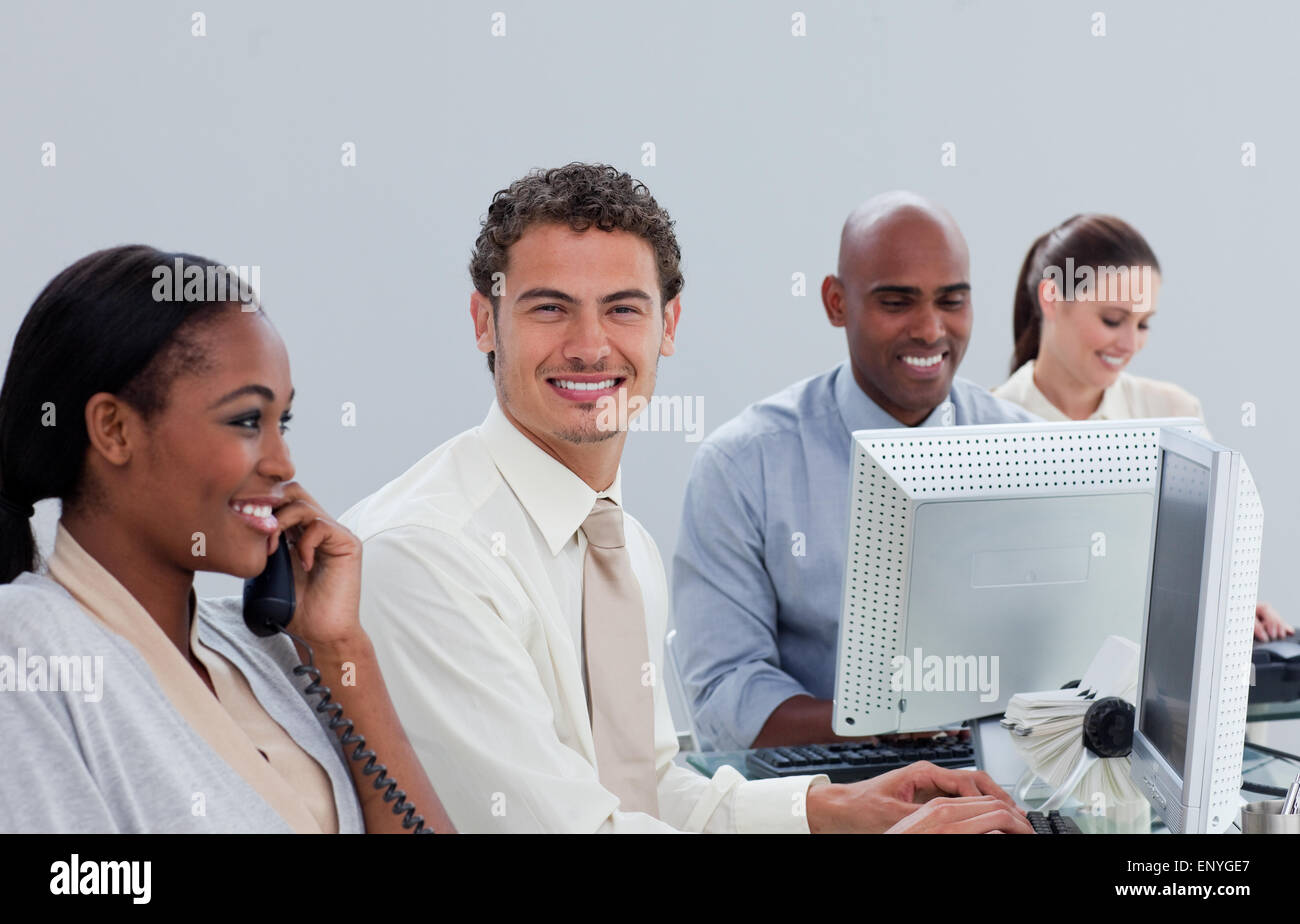 United business team at work Stock Photo - Alamy
